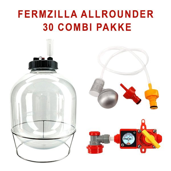 Fermzilla All-Rounder 30L med plast. tryk kit, filter og trykmåler